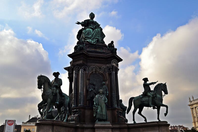 Maria Theresia statue Wien stock image. Image of october - 81494939