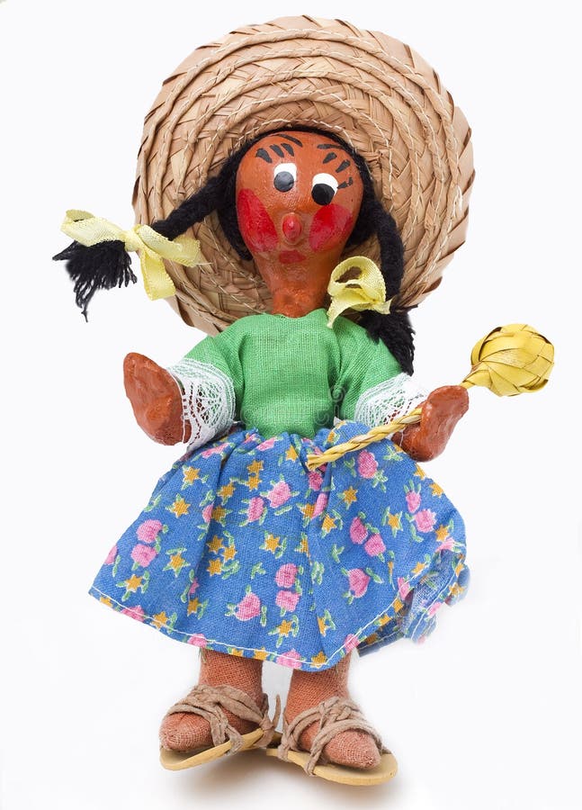 Chinese Doll with Fan on White Stock Image - Image of chinese, color ...