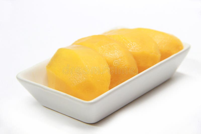 Marian plum slide in dish stock image. Image of delicious - 39147769