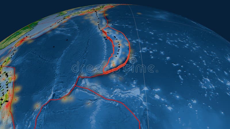 Mariana Plate Extruded - Physical Stock Illustration - Illustration of ...
