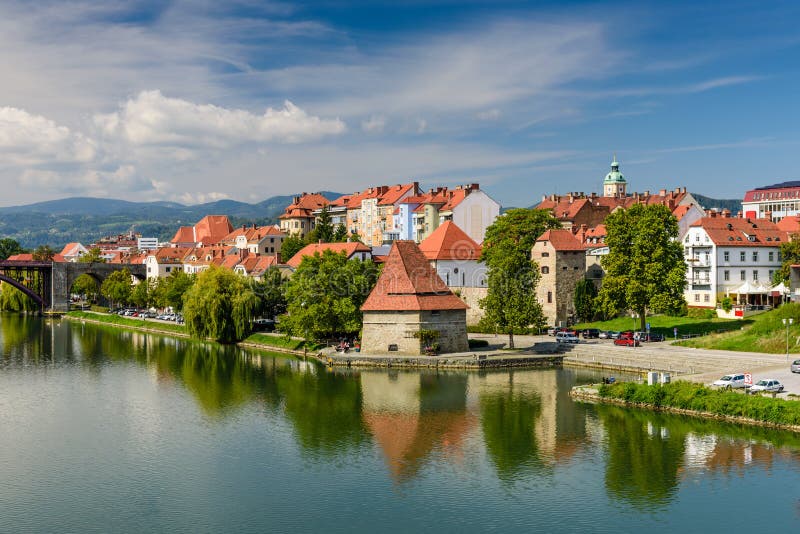 Maribor old town view stock photo. Image of clear, town - 91880452
