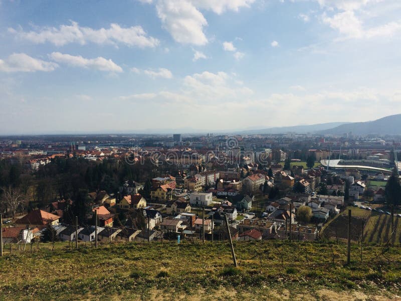 Maribor skyline stock image. Image of maribor, tourist - 141360535