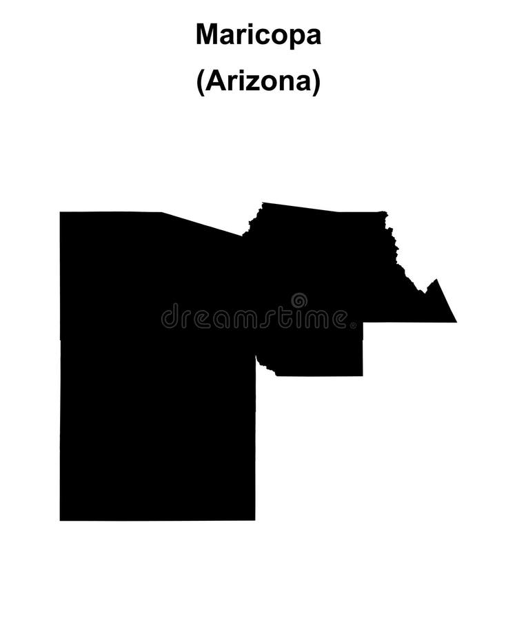 Maricopa outline map stock illustration. Illustration of design - 357884006