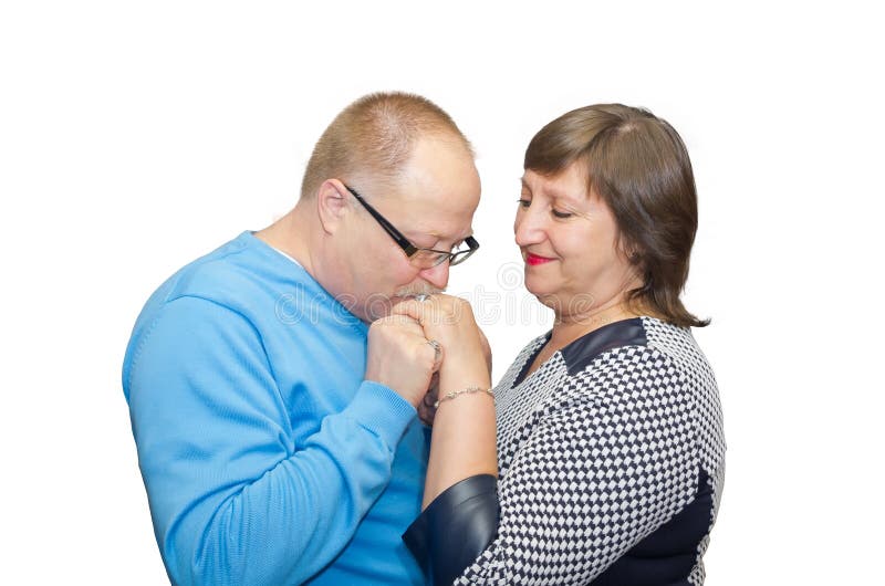 Marido Que Besa La Mano De Su Esposa Foto de archivo - Imagen de amor ...