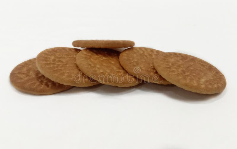 Marie Tea Biscuits on a White Background Stock Photo - Image of eating ...