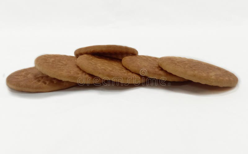 Marie Tea Biscuits on a White Background Stock Image - Image of ...