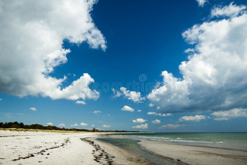 Marielyst beach in Denmark stock image. Image of seaside - 73783121