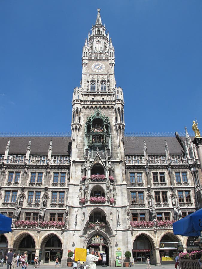 Marienplatz Munich stock image. Image of bavarian, blue - 37416389