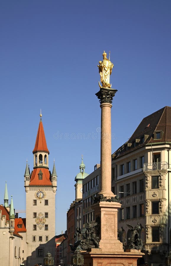 Marienplatz Square in Munich. Germany Stock Photo - Image of ...