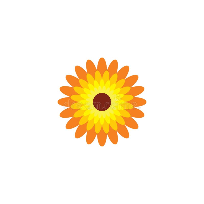 Marigold Flower Logo Icon Vector Design Stock Vector - Illustration of ...
