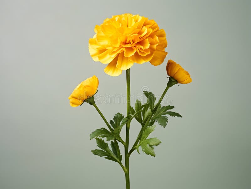 Marigold Flower in Studio Background, Single Marigold Flower, Beautiful ...