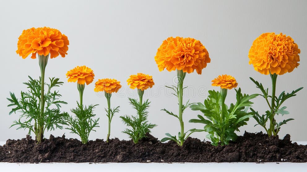 Marigold Growth Stages: a Visual Representation of Gradual Development ...