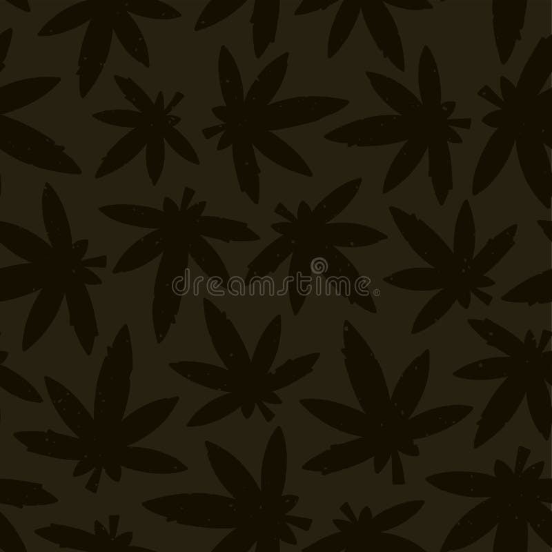 Marihuana Ganja Weed Seamless Vector Pattern Stock Vector ...