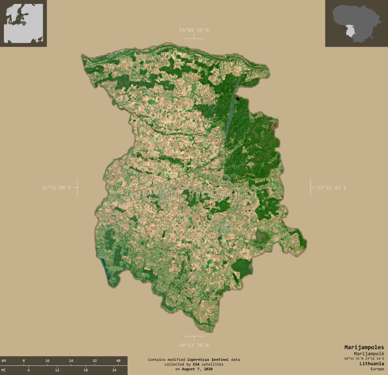 Marijampoles, Lithuania - Composition. Sentinel-2 Satellite Stock ...