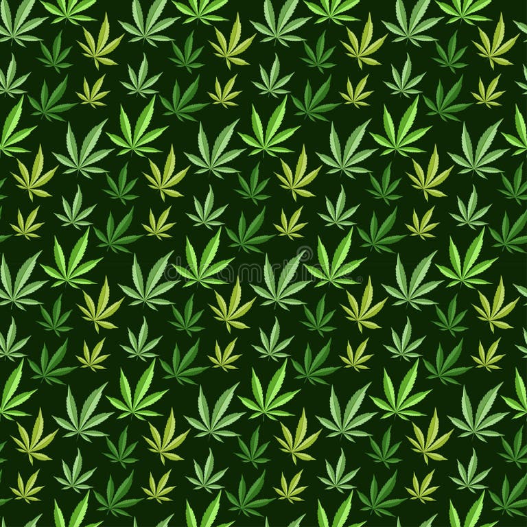 Marijuana Background Vector Seamless Patterns Stock Vector ...