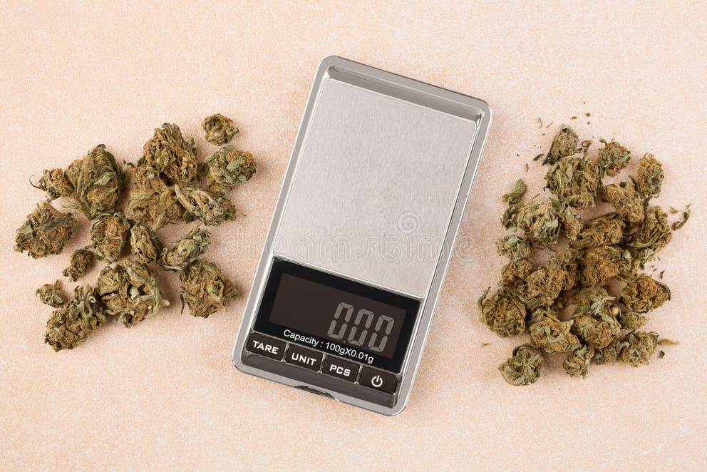 Marijuana Buds and Digital Scale Stock Image - Image of leaf, cannabis ...