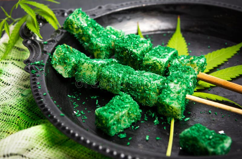 Marijuana Dessert Snack on a Stick Stock Photo - Image of dope ...