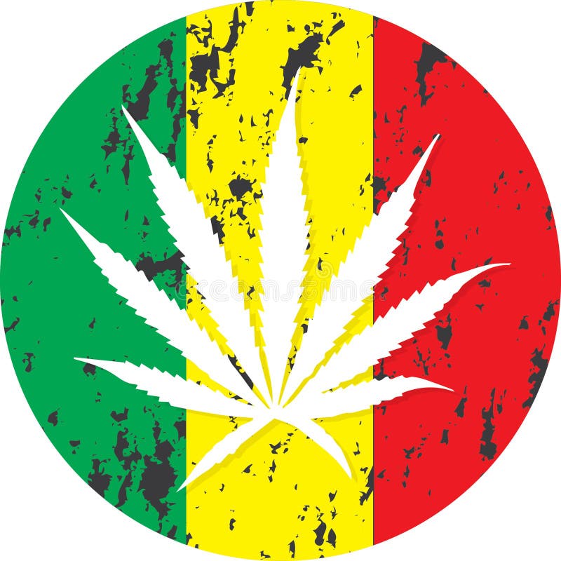 Marijuana Flag Symbol Flat Vector Stock Vector - Illustration of reggae ...