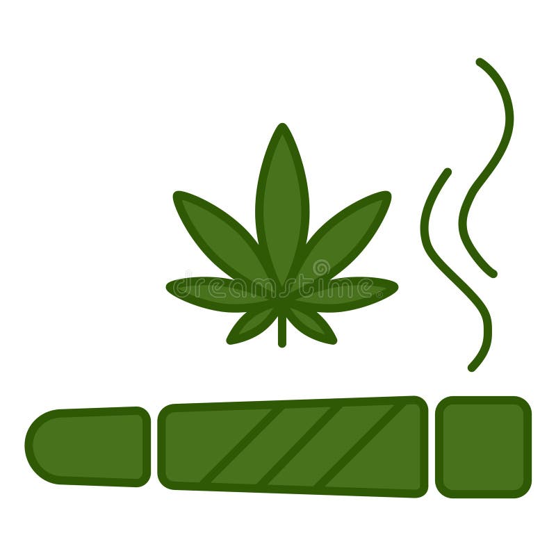 Marijuana joint icon stock vector. Illustration of abuse - 153045100