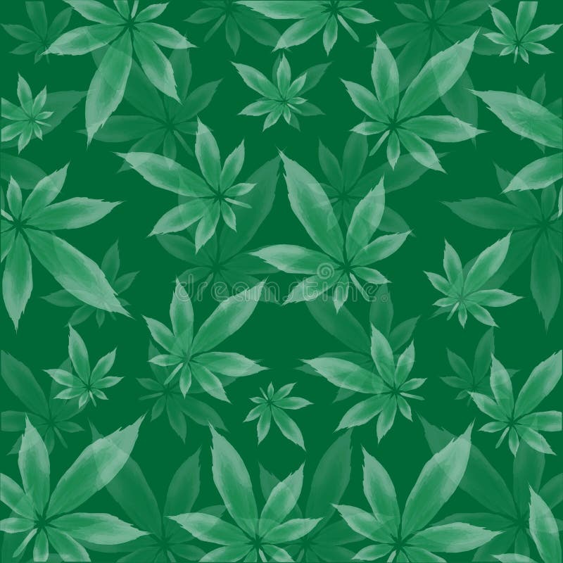 Marijuana Leaf Vector Background in Green Color Stock Vector ...