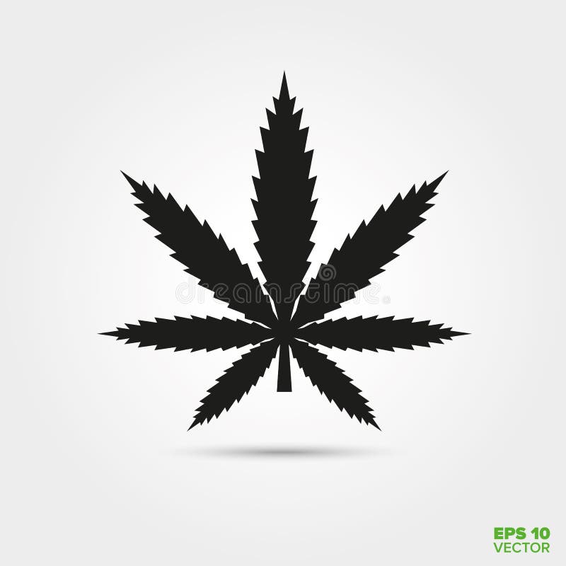 Marijuana leaf icon stock vector. Illustration of plant - 88970741
