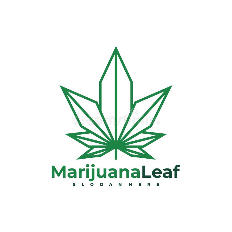 Marijuana Leaf Logo Vector Illustration. Creative Cannabis Logo Design ...