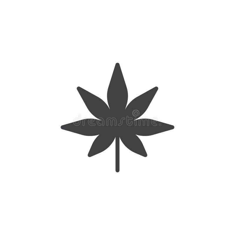 Marijuana leaf vector icon stock vector. Illustration of dope - 112450769