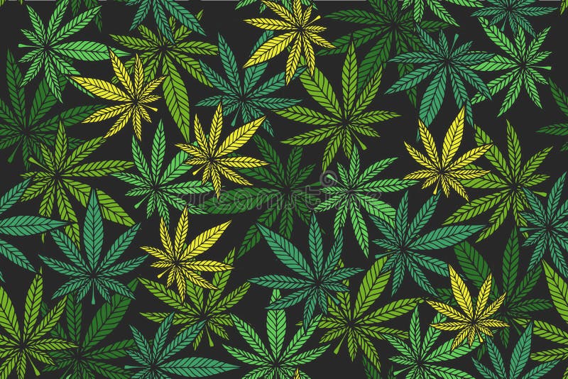 Cannabis pattern stock vector. Illustration of design - 117045544