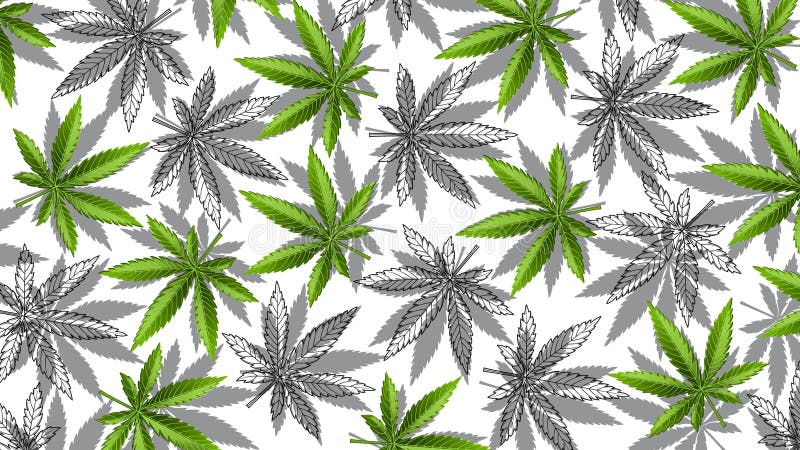 Marijuana Leafs or Cannabis Leafs Weed Pattern Stock Vector ...