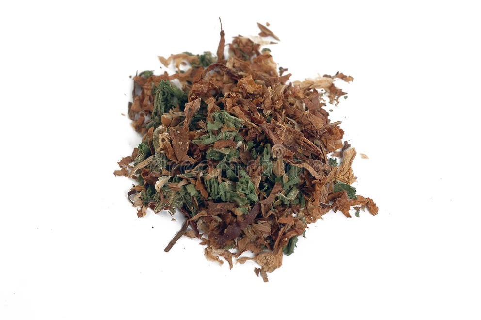 Marijuana Mixed with Tobacco Stock Image - Image of isolated, medicine ...