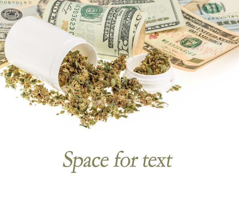 Marijuana and Money Isolated on White Stock Photo - Image of medical ...