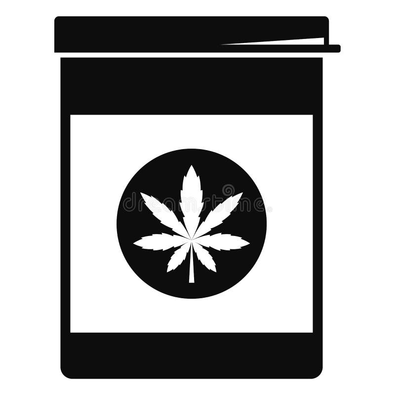 Marijuana Pill Box Icon, Simple Style Stock Vector - Illustration of ...