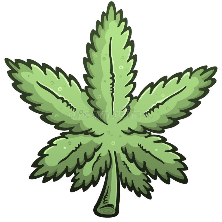 Marijuana Pot Leaf Cartoon Vector Illustration Stock Vector ...