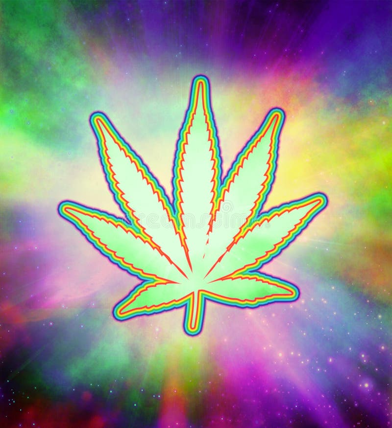 Marijuana Psychedelic stock illustration. Illustration of vision - 55400088