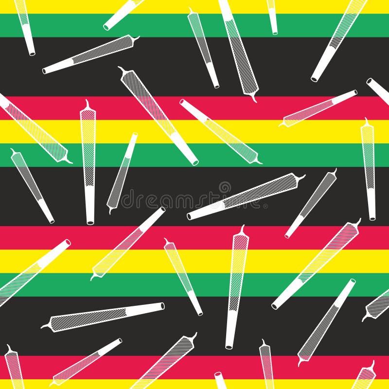 Marijuana Seamless Vector Pattern Stock Illustration - Illustration of ...