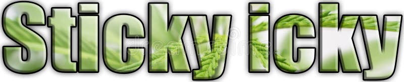 Marijuana Sticky Icky Logo with Cannabis Leaves Stock Photo - Image of ...