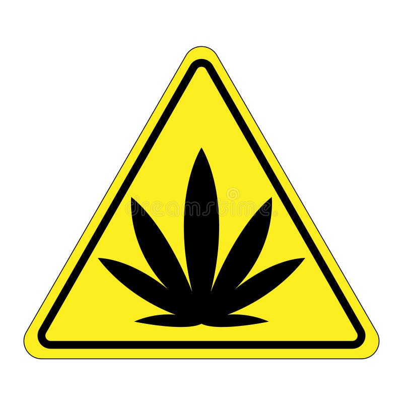 Marijuana warning sign stock vector. Illustration of illegal - 171917218