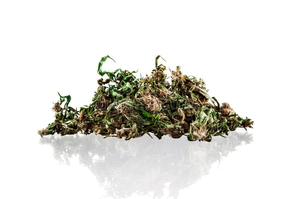Marijuana on a White Background Stock Image - Image of closeup ...