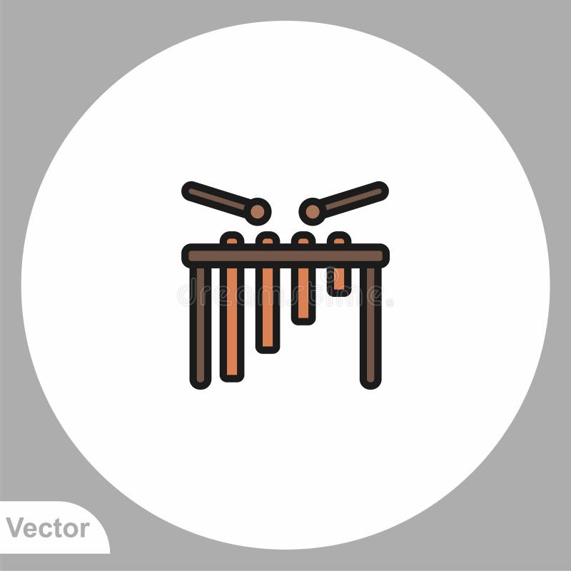 Marimba Vector Icon Sign Symbol Stock Vector - Illustration of ...