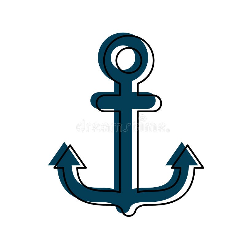Marin- Ankare Isolerad Symbol Vektor Illustrationer - Illustration av ...