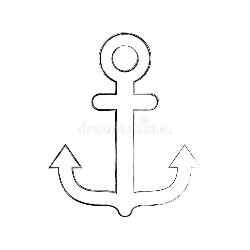 Marin- Ankare Isolerad Symbol Vektor Illustrationer - Illustration av ...