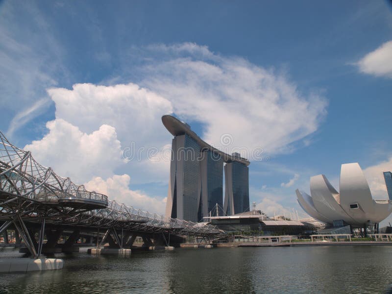 Marina Bay Sands (MBS) editorial photo. Image of tourism - 19580556
