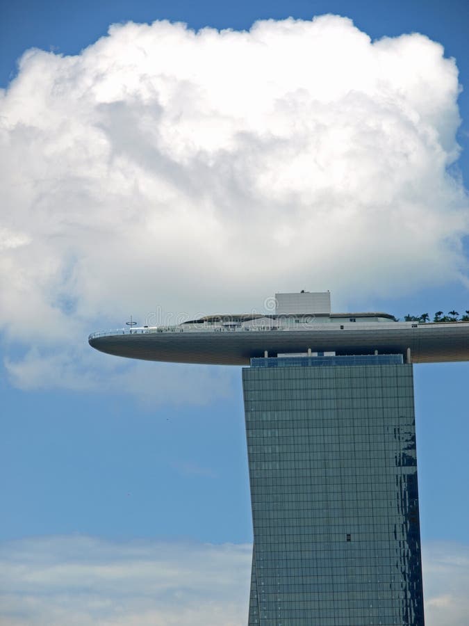 Marina Bay Sands-Sky Park editorial stock image. Image of unique - 15338119