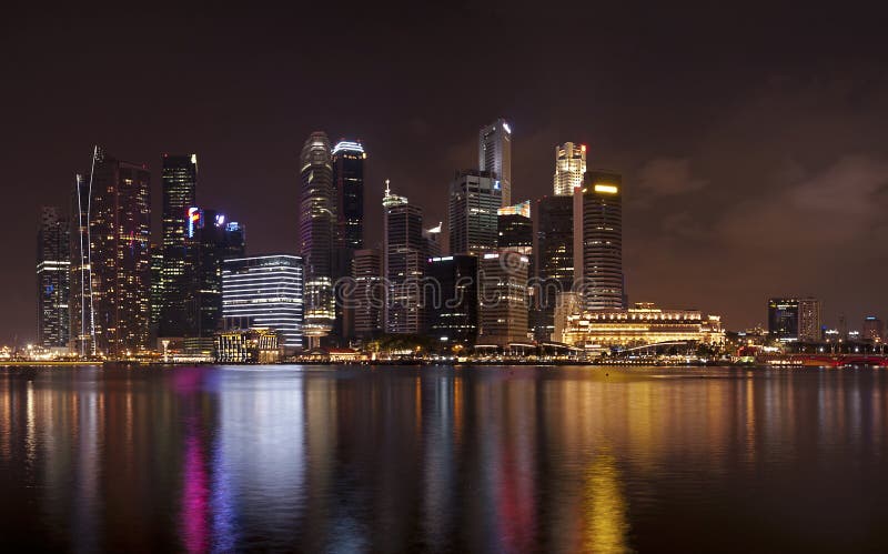 Marina Bay Skyline stock photo. Image of skyline, bright - 19285010