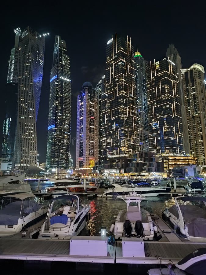 Marina Beach Bay in Dubai UAE Editorial Stock Photo - Image of dubai ...