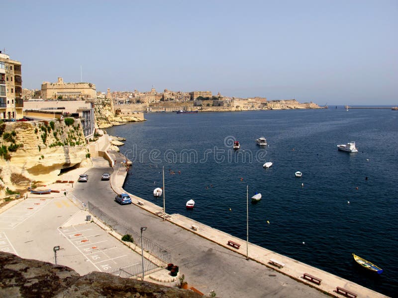 The Marina of Birgu, Vittoriosa, Malta Stock Photo - Image of coast ...