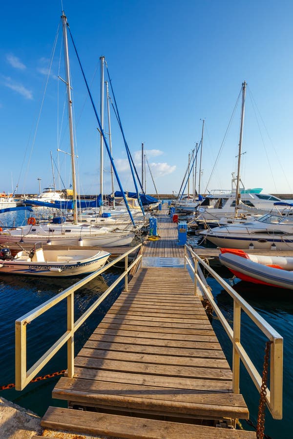 Marina in Chania on Crete, Greece Editorial Image - Image of coast ...