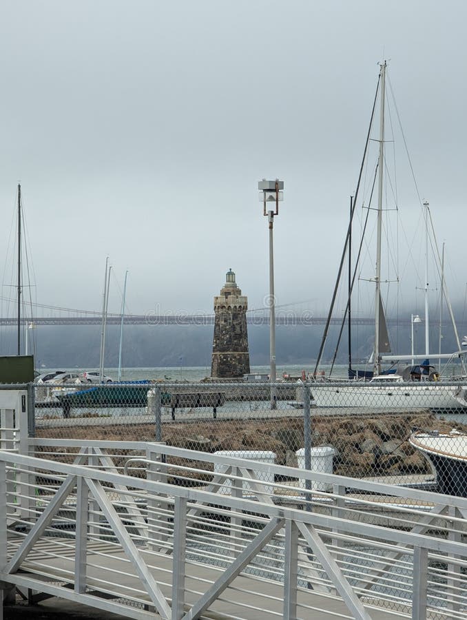Marina District Lighthouse in San Francisco Stock Photo - Image of ...