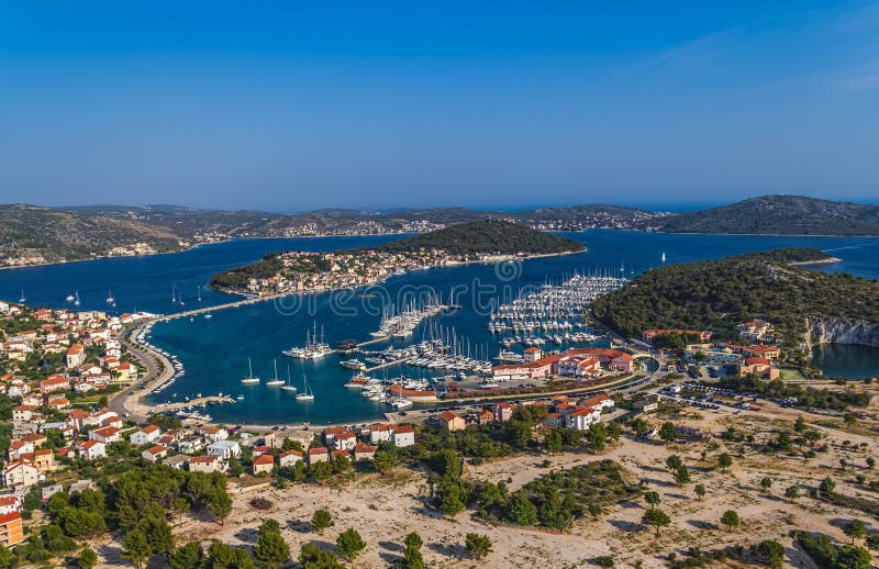 Marina Frapa aerial stock photo. Image of croatia, coast - 27852080