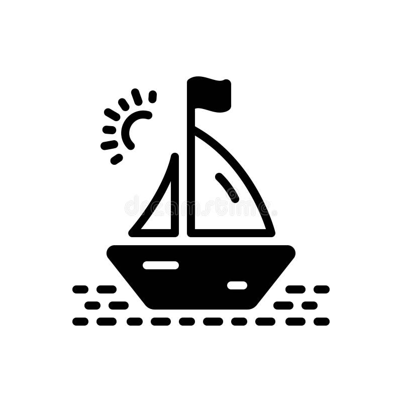Black Solid Icon for Marina, Boatyard and Vessel Stock Vector ...